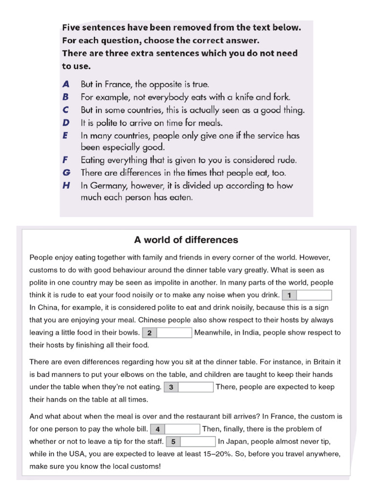 Reading Part 4 Unit 3 | PDF