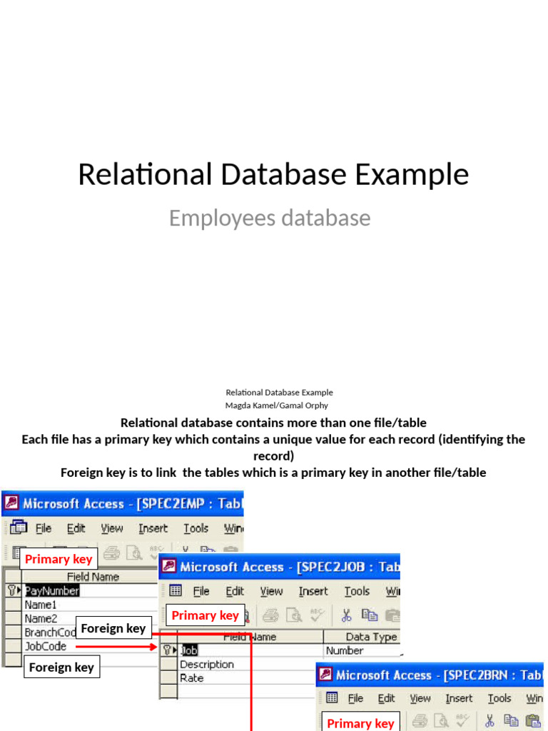 Relational Database Example | PDF