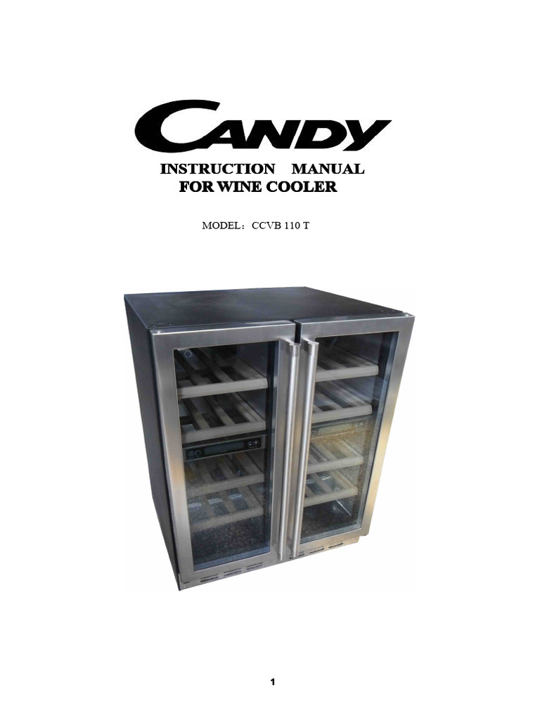 WineCooler CCVB 110 T - Manual | PDF | Fahrenheit | Door