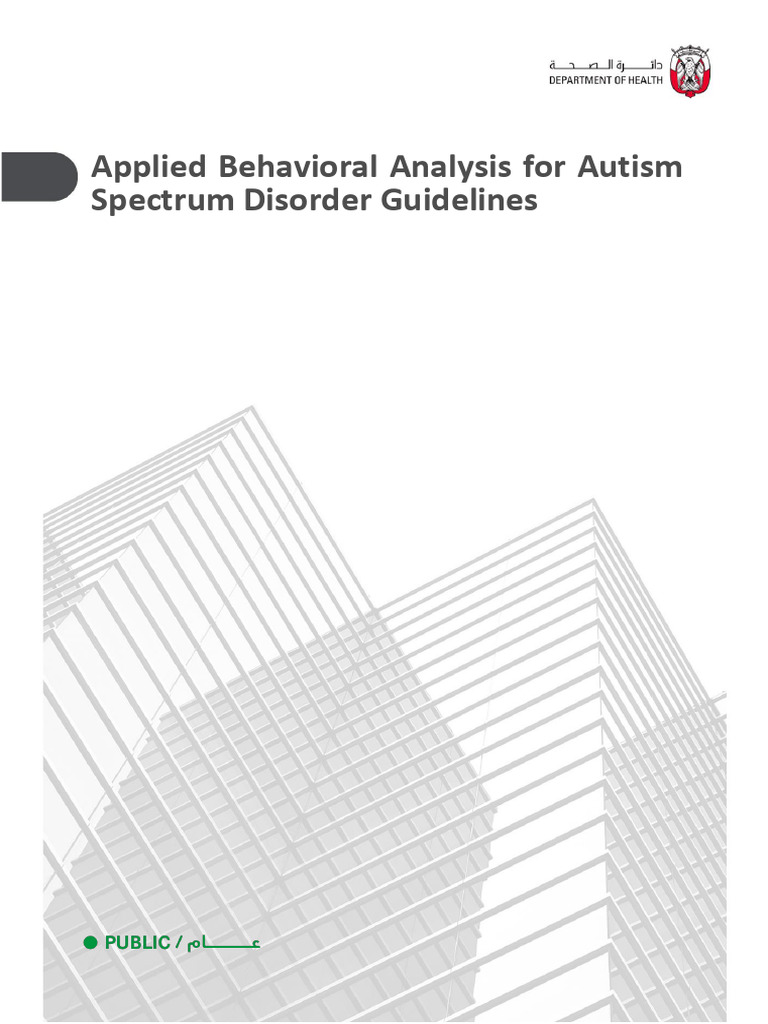 ABA For ASD Guidelines For Publication | PDF | Autism | Mental Disorder