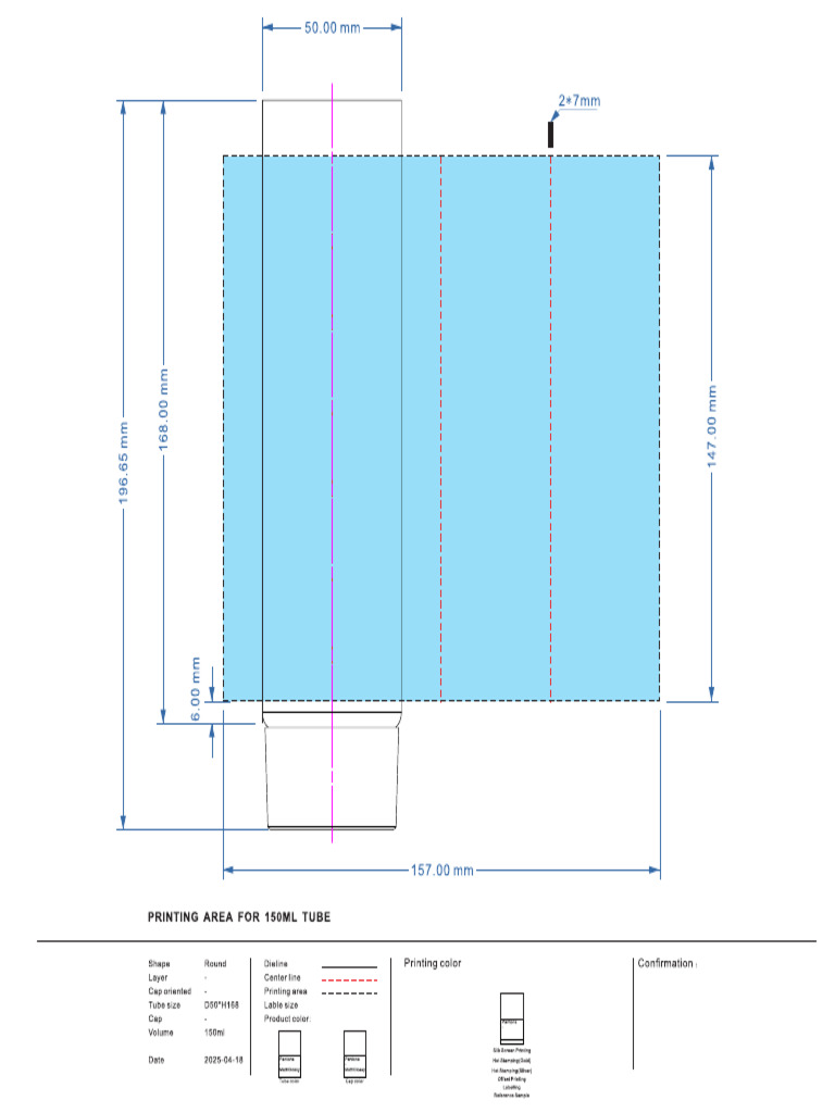 Printing Area For 150ml Tube-1 | PDF