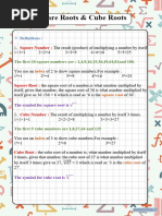 Square and Cube Root Charts 1-1000 | PDF