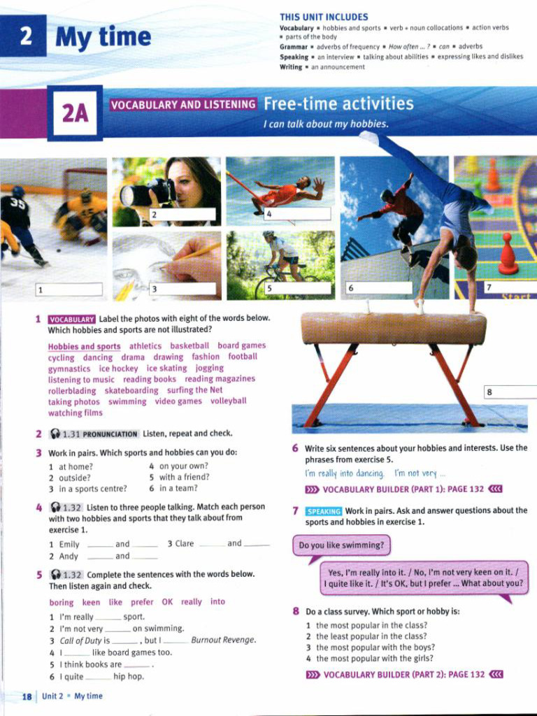 Unit 2. My Time. Free Time Activities | PDF
