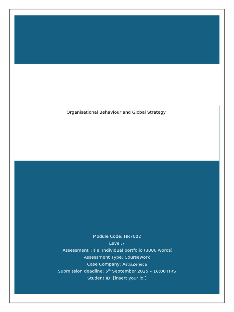 AstraZeneca's Global Strategy Analysis | PDF | Leadership | Governance