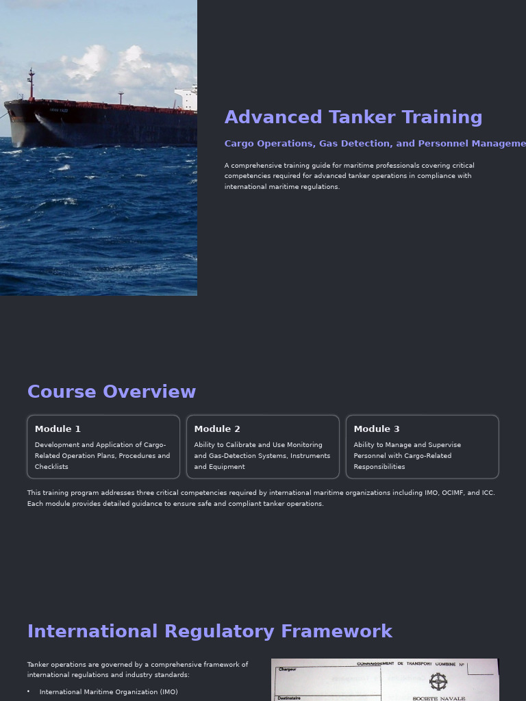 Advanced Tanker Operations Training Guide | PDF | Calibration