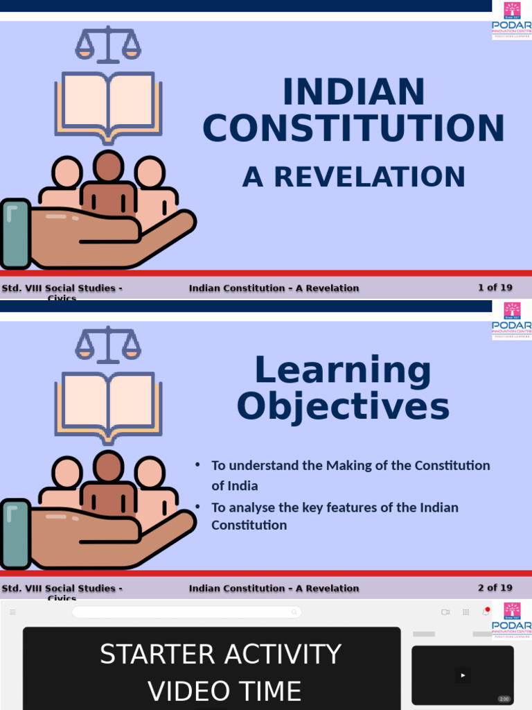 PPT2 CB VIII SSc Indian Constitution - A Revelation | PDF | Legislature | Government