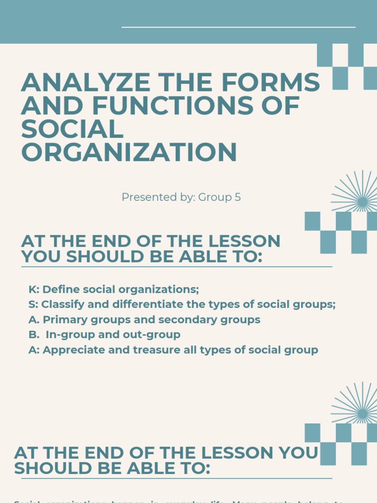 Understanding Social Organizations and Groups | PDF | Social Group ...