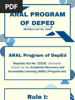 IRR of ARAL Program Act | PDF | Teachers | Learning
