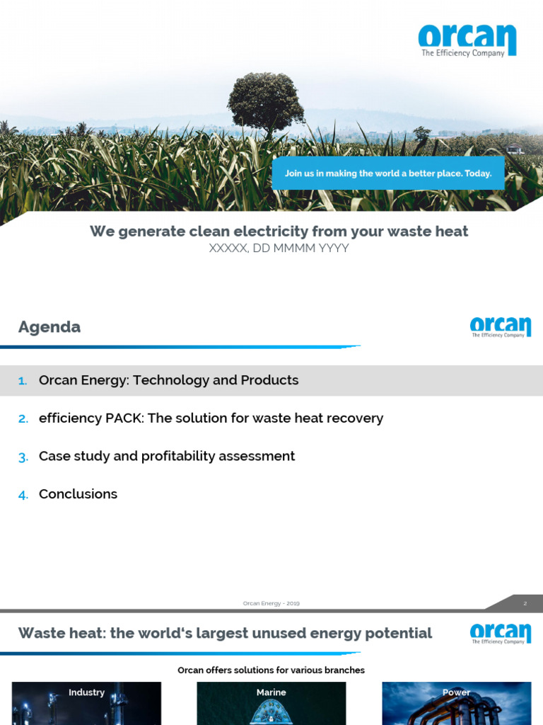 Orcan Energy Marine Presentation V1.0 | PDF | Climate Change ...