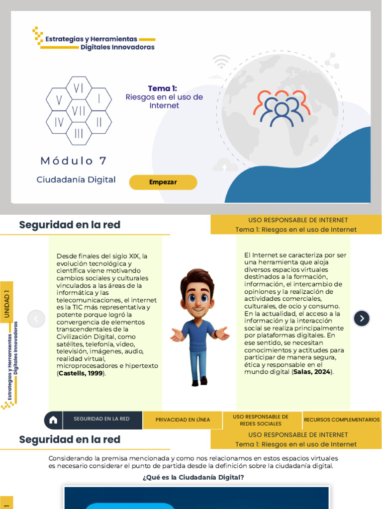 M7 - U1 - Tema 1 - Riesgos en El Uso de Internet | PDF | Derechos digitales | Internet
