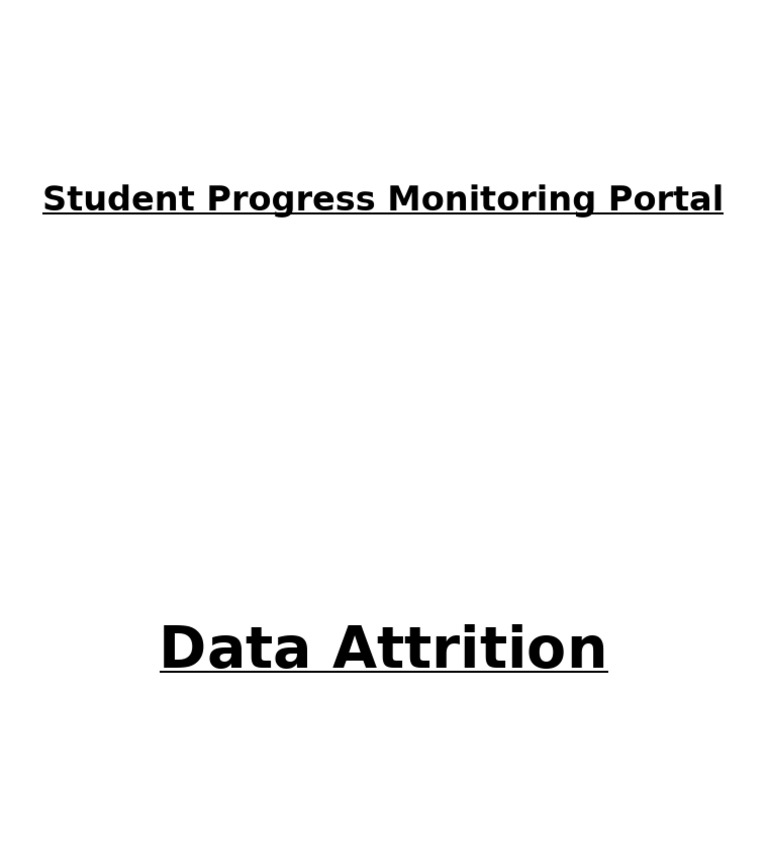 Student Progress Monitoring Portal | PDF