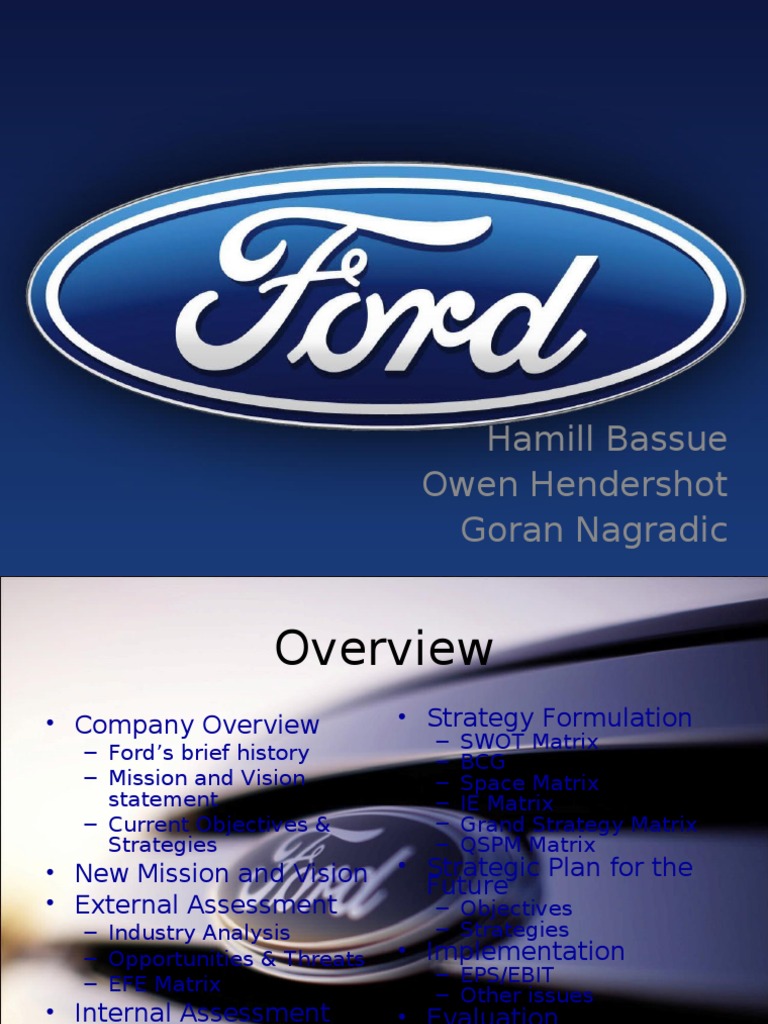Ford Presentation Pdf Ford Motor Company Car