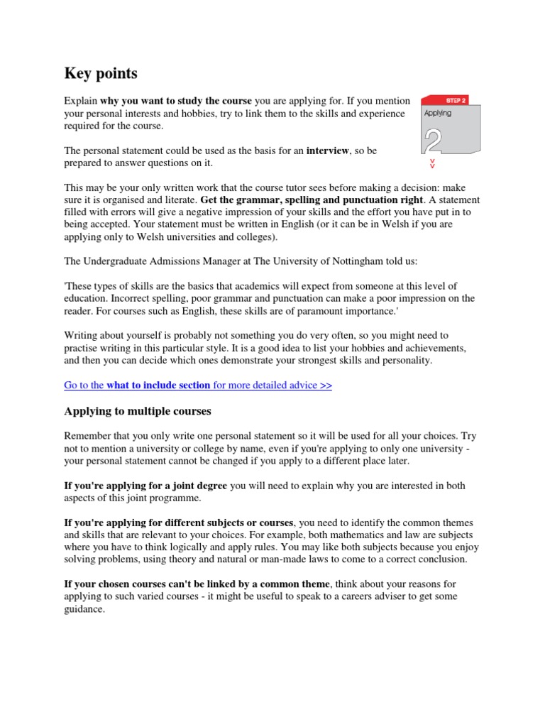 Key Points | PDF | University And College Admission | Microsoft Word