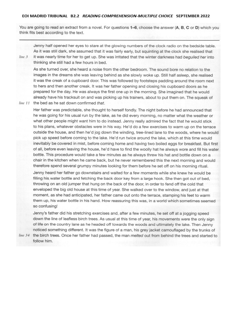 Reading (Multiple Choice) | PDF