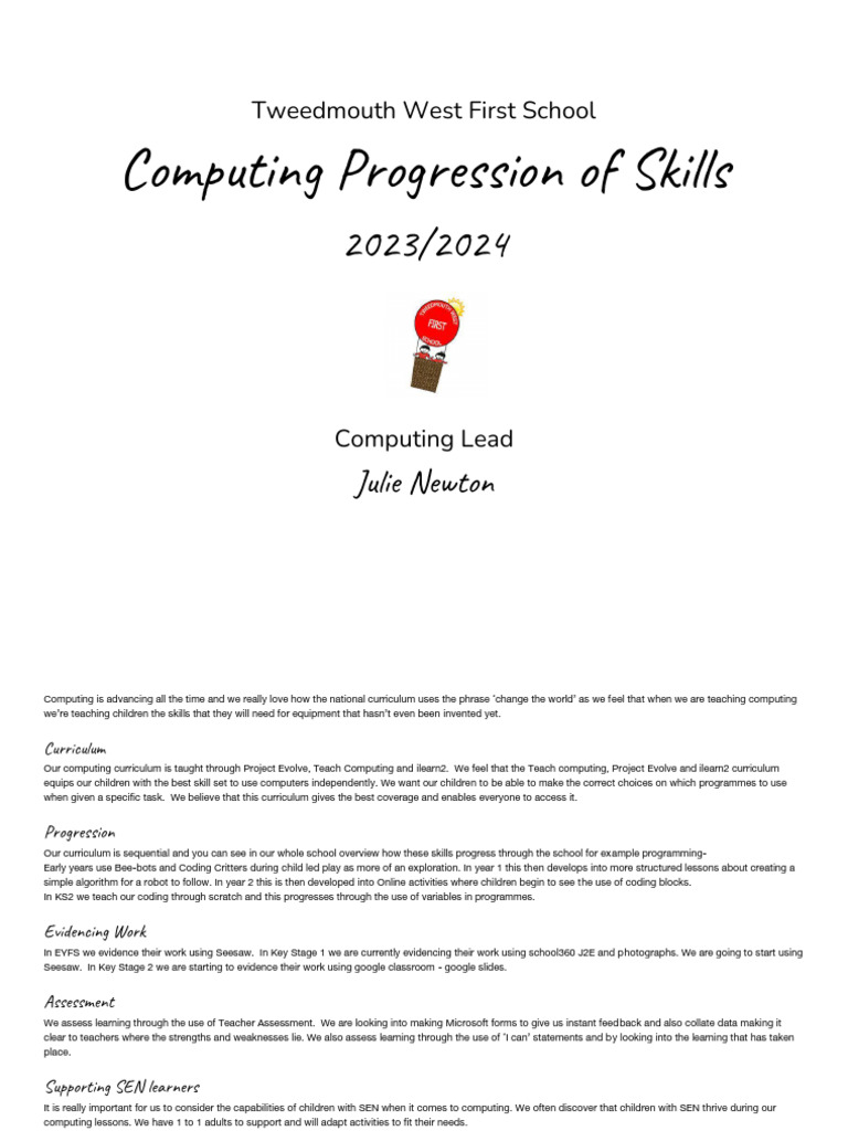 TWFS Computing Progression Doc 23 - 24 | PDF | Computer File | Computer ...