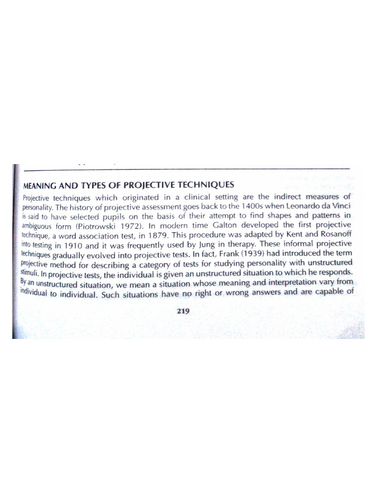 Projective Techniques | PDF