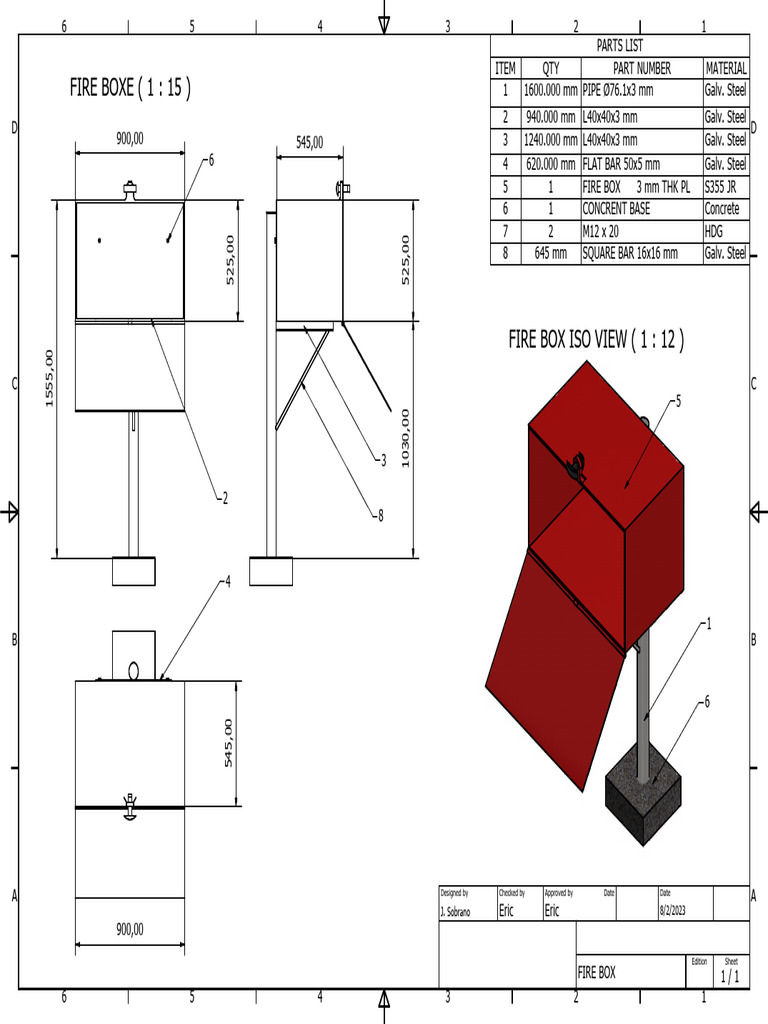 Fire Box Parts List and Specifications | PDF | Building Materials ...