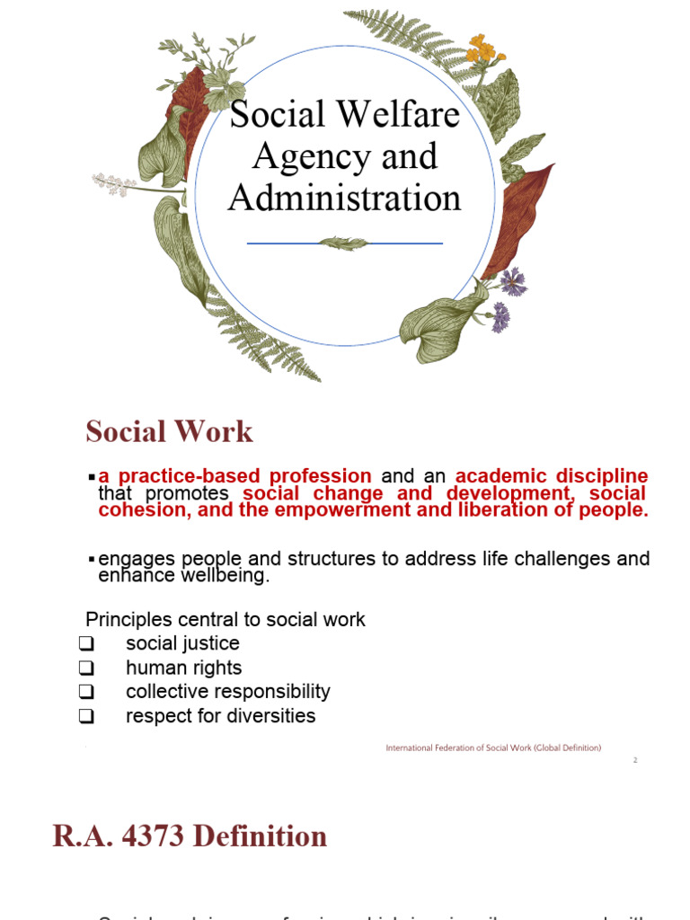 Socialwelfareagencyandadministration 240330070903 7ef3511a | PDF ...