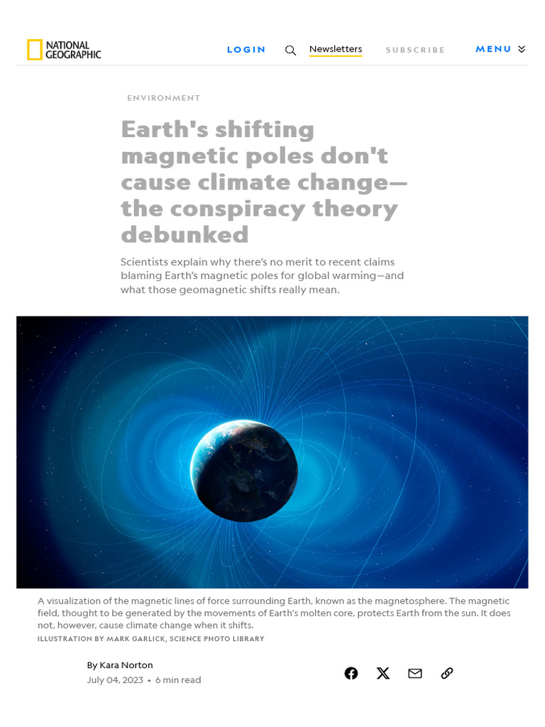 Earth's Shifting Magnetic Poles Don't Cause Clima | PDF | Earth's ...