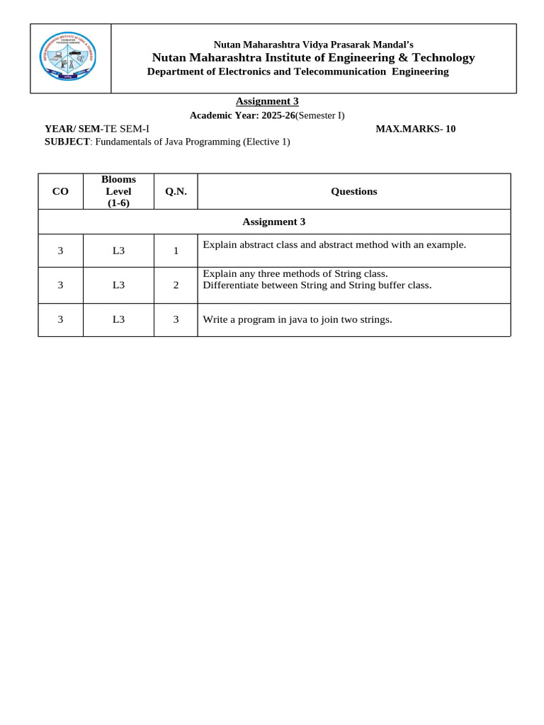 Java Programming Assignment 3 Guide | PDF