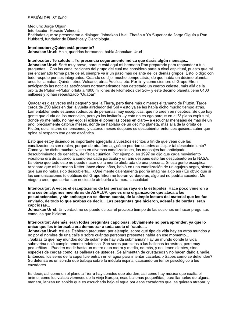 Canalización sobre el décimo planeta y más | PDF | Mente | Alma