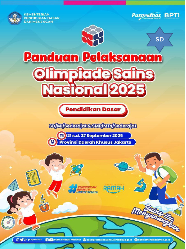 Panduan OSN 2025 untuk SD/MI/Sederajat | PDF