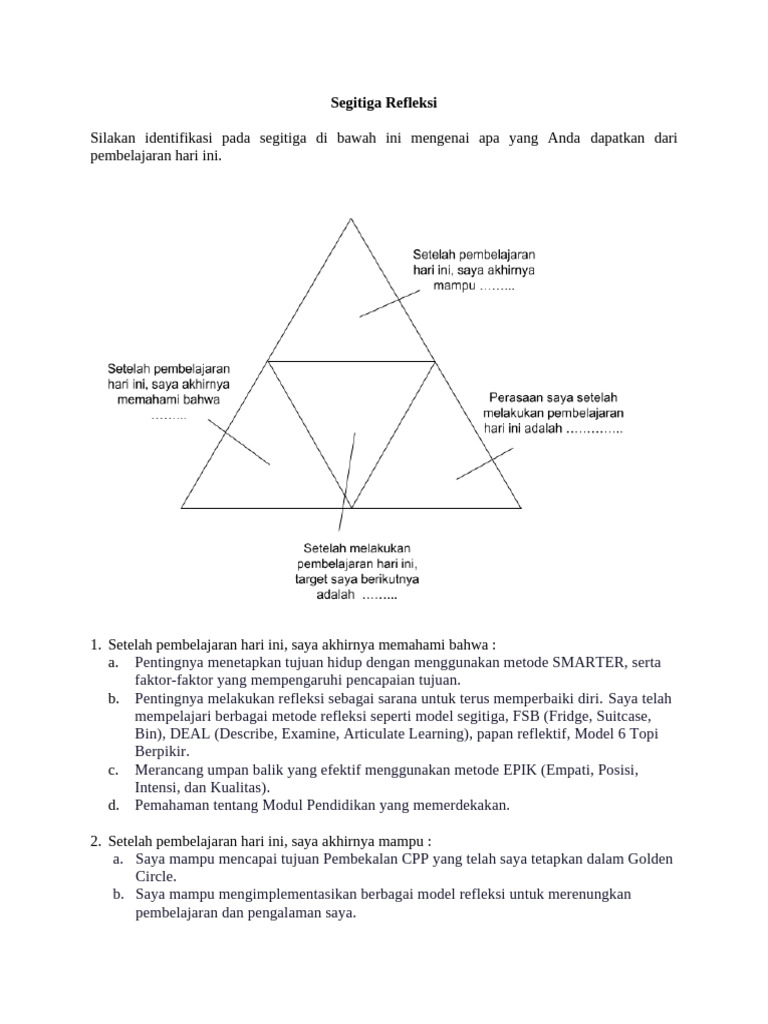 Refleksi Model Segitiga | PDF