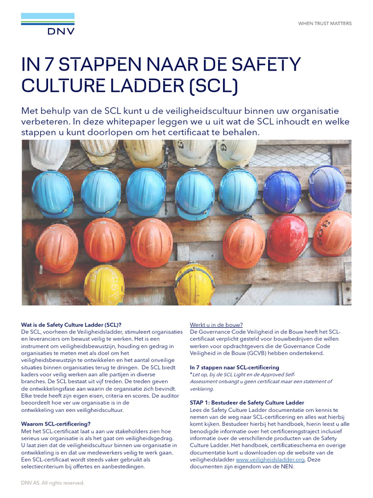 In 7 Stappen Naar de Safety Culture Ladder | PDF
