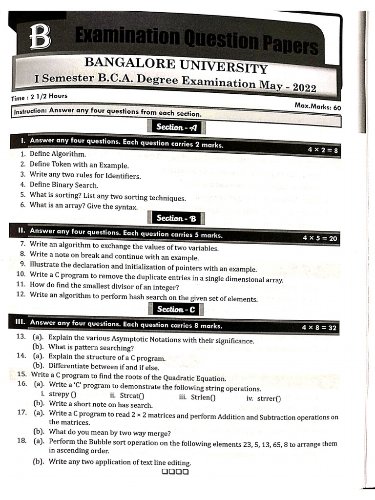 C Programming Questions | PDF