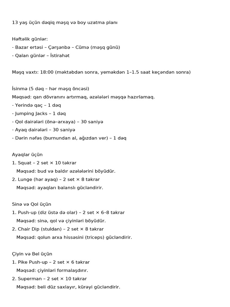 Tofik Meshq Boy Uzatma Plan | PDF