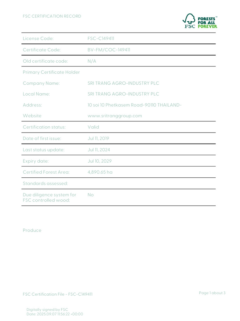 Timestamped FSC-C149411 | PDF | Legal Liability | Forest Stewardship Council