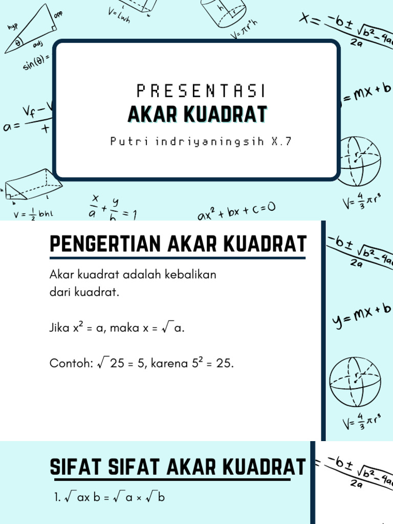 Interpreting Numerical Expressions Math Presentation in Light Blue Math ...