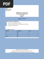 Pre-Mock English Pp1 Qs 2025 | PDF | Syntax | Grammar