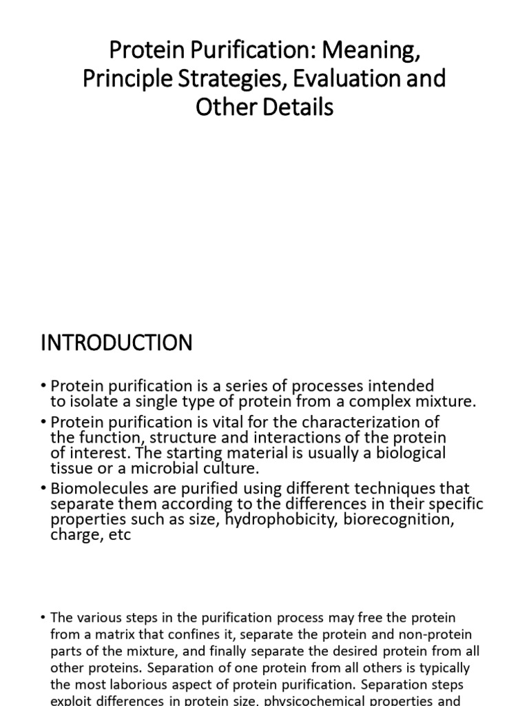 Understanding Protein Purification | PDF | Protein Purification | Proteins