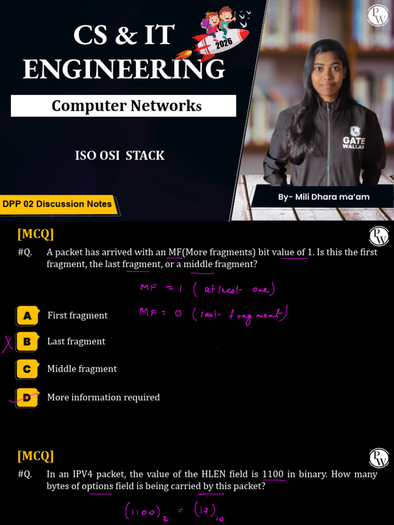 Computer Networks DPP 02 Discussion Notes | PDF | Internet Protocols ...