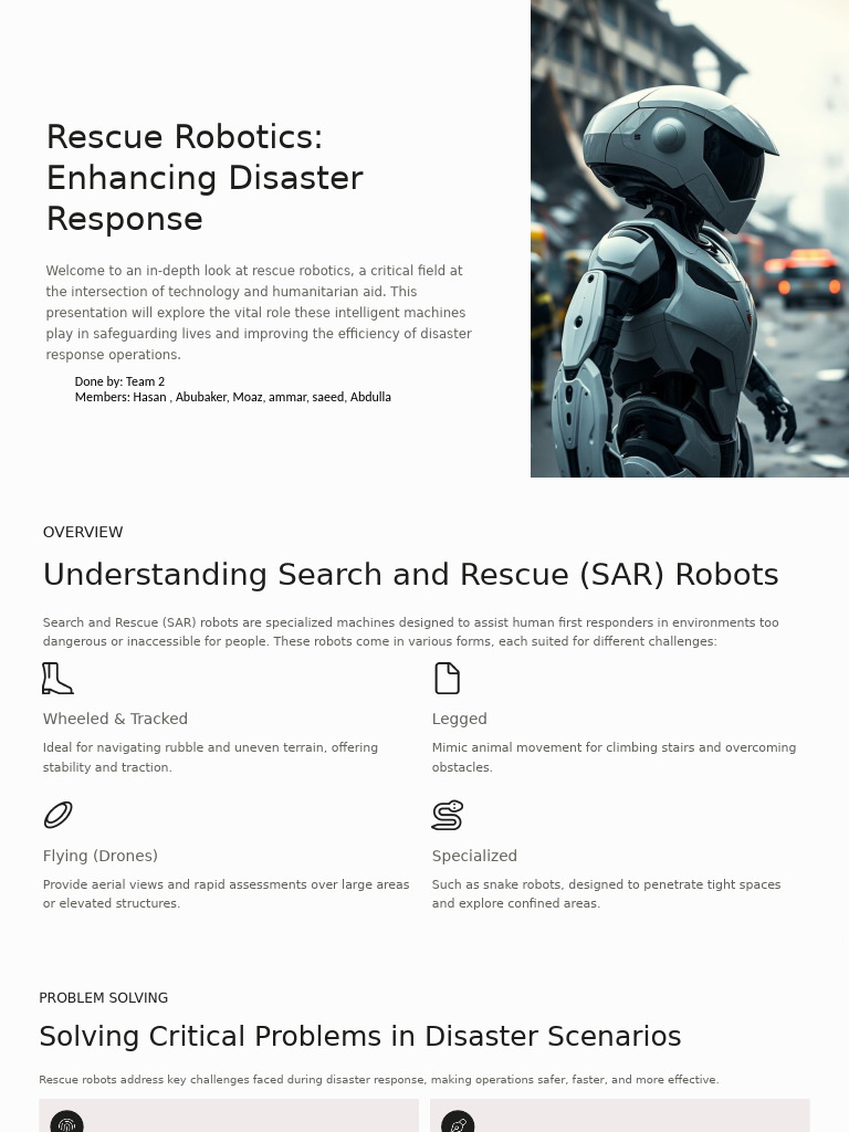 Rescue Robotics in Disaster Response | PDF | Robotics | Robot