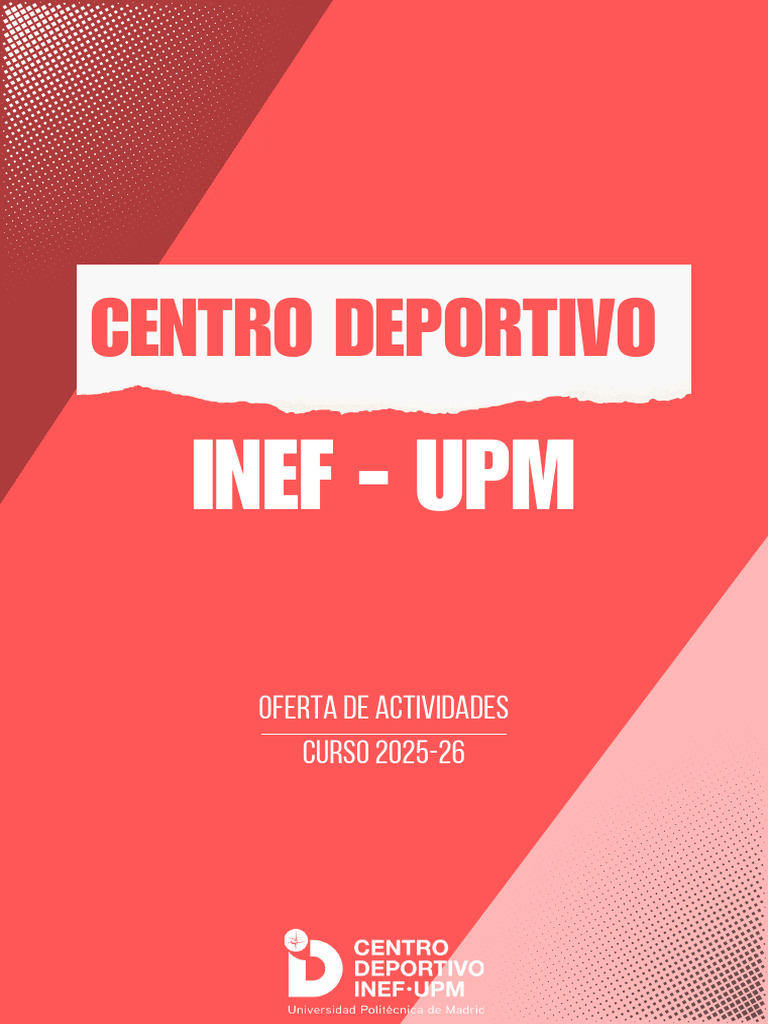Actividades Centro Deportivo INEF-UPM 25-26 | PDF