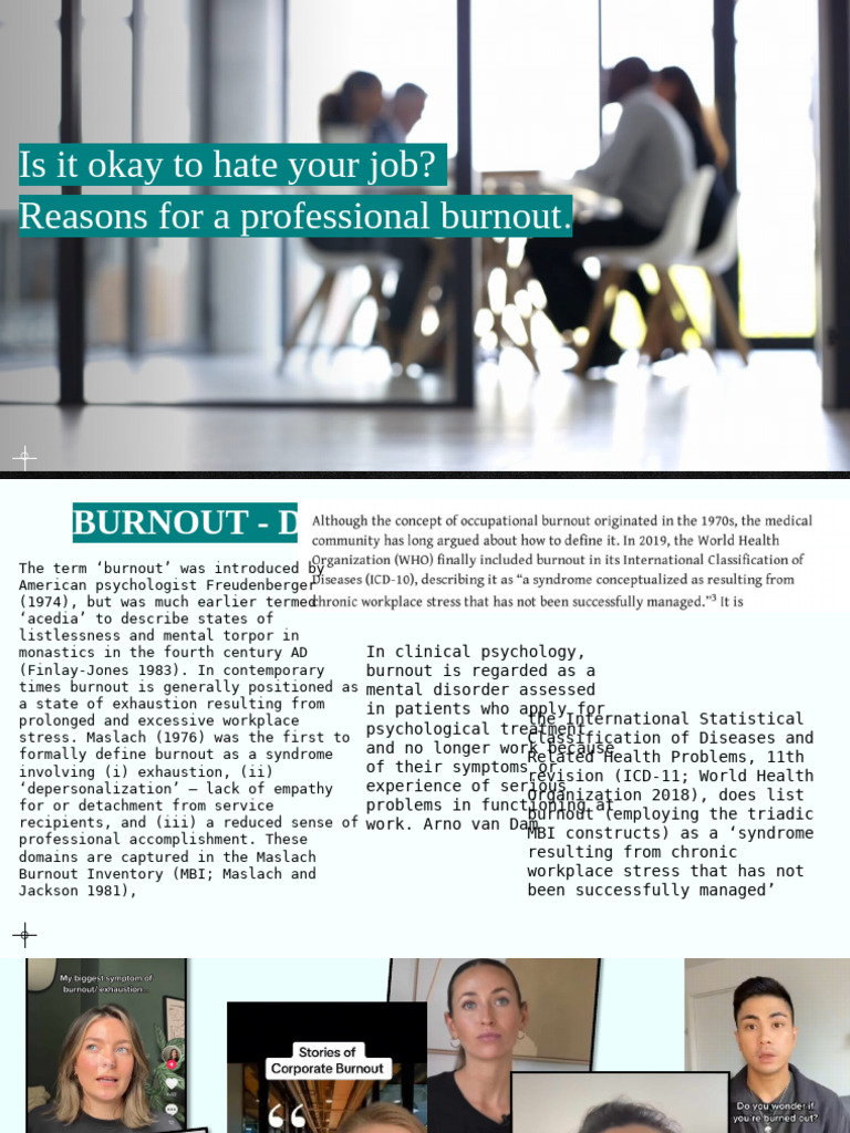 Business Presentation - Burnout | PDF
