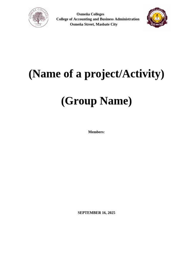 Osmeña Colleges Format - Logo | PDF