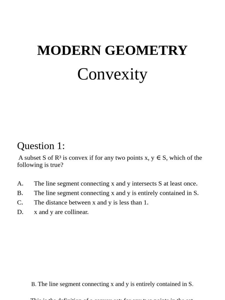 Understanding Convex Sets in Geometry | PDF | Convex Set | Line (Geometry)