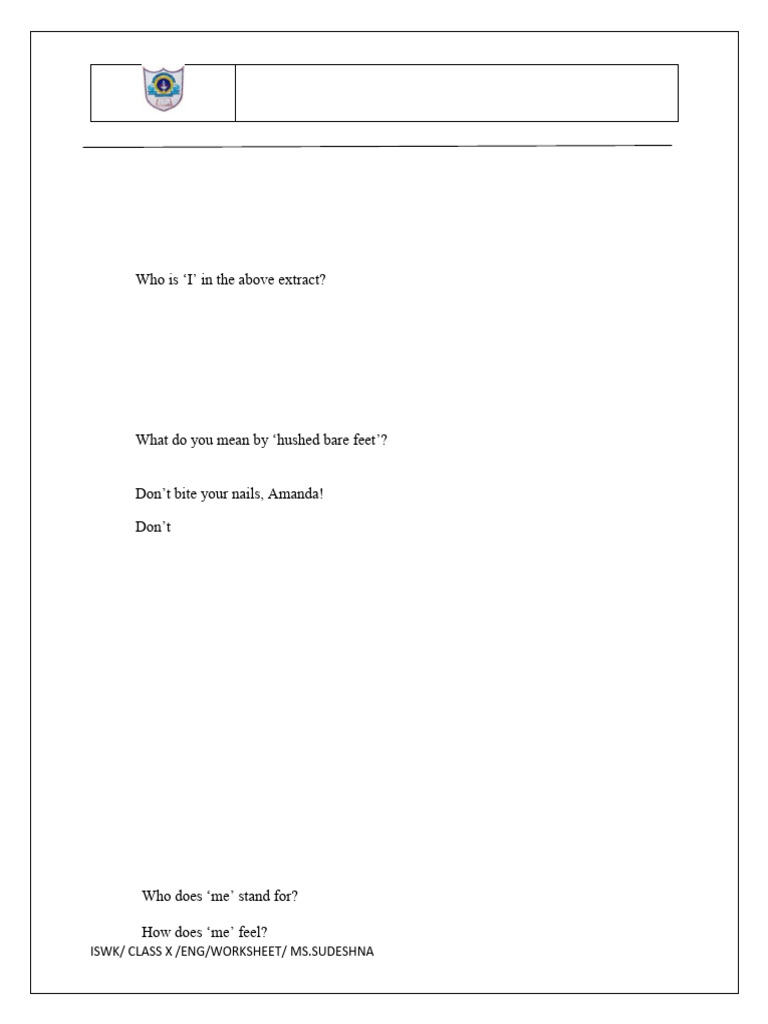 Worksheet Amanda | PDF
