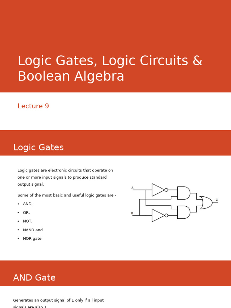 Logic Gates and Boolean Algebra Basics | PDF | Logic Gate | Boolean Algebra