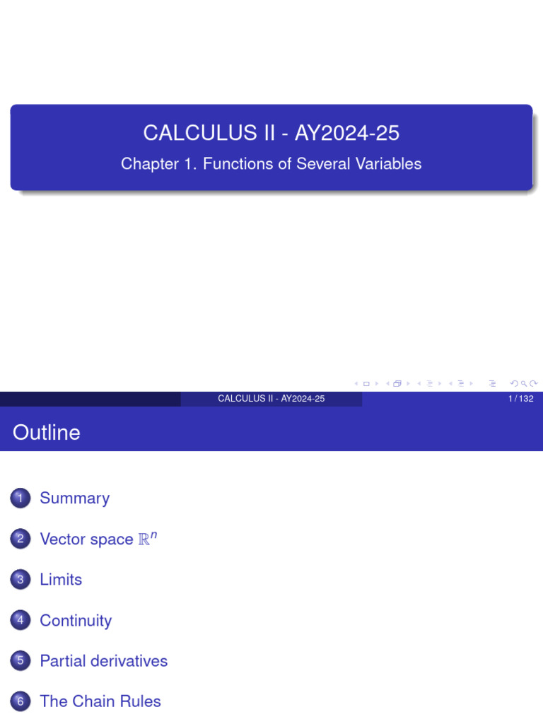 AY2425-Calculus II - Lecture #1 (12-Feb) | PDF | Function (Mathematics ...