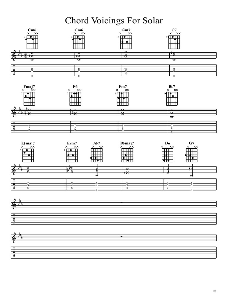 6Jd3GSKSSKu4Pct9z5zd - Chord Voicings For Solar | PDF
