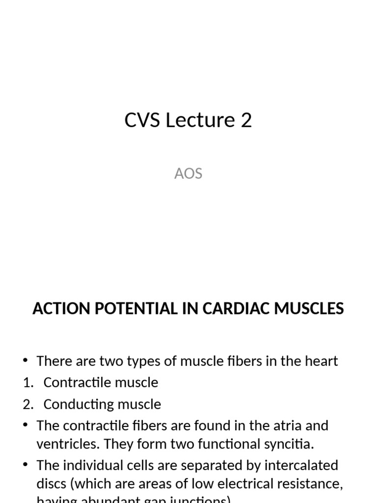 Cardiovascular System of The Heart and Anatomy | PDF | Depolarization ...