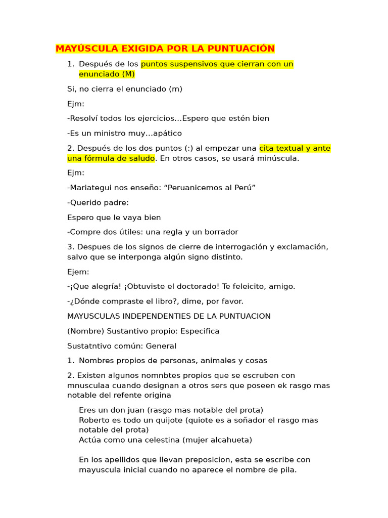 Mayúscula Exigida Por La Puntuación | PDF | Caso de carta | Zodíaco