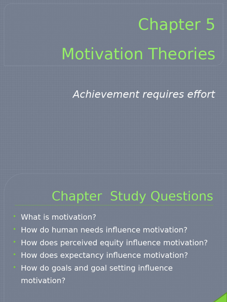 Understanding Motivation Theories | PDF | Motivation | Motivational
