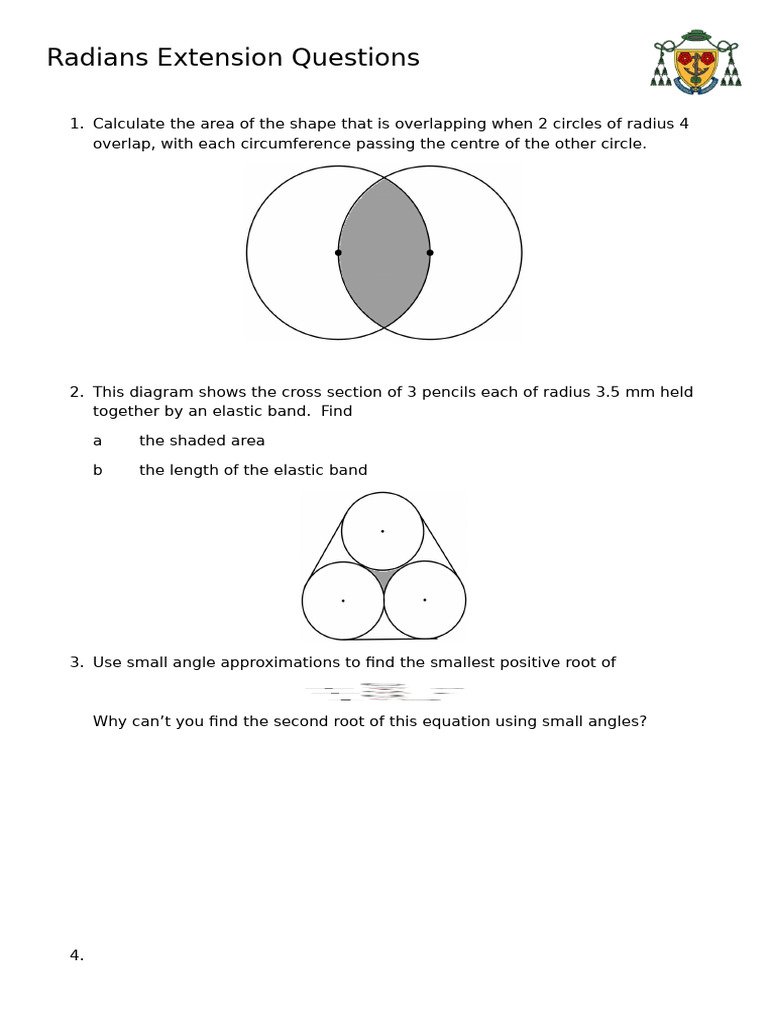 Radians Extension Questions | PDF