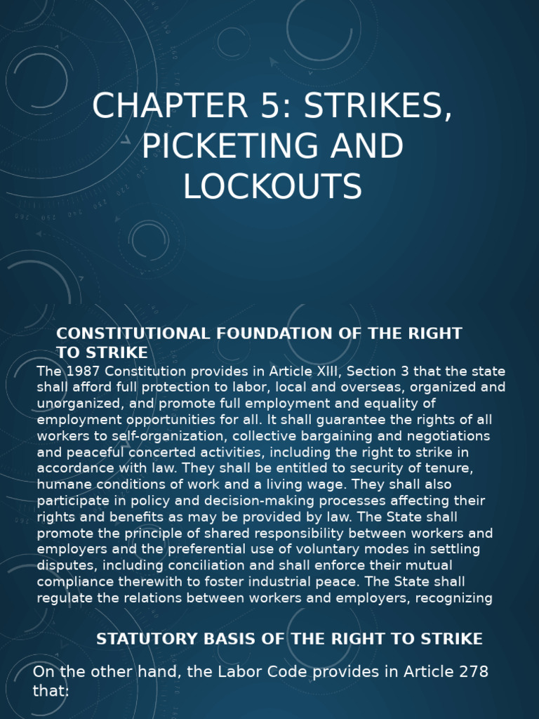 Understanding the Right to Strike | PDF | Strike Action | Lockout ...
