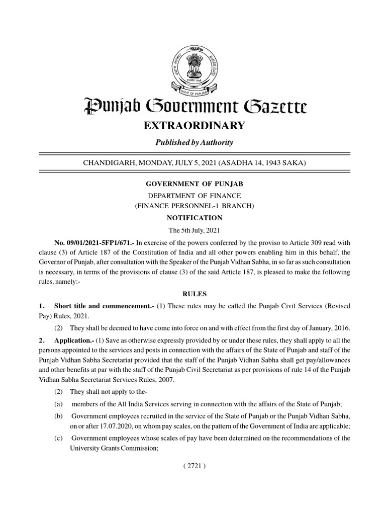 6th Pay Commission Punjab | PDF | Employment | Government